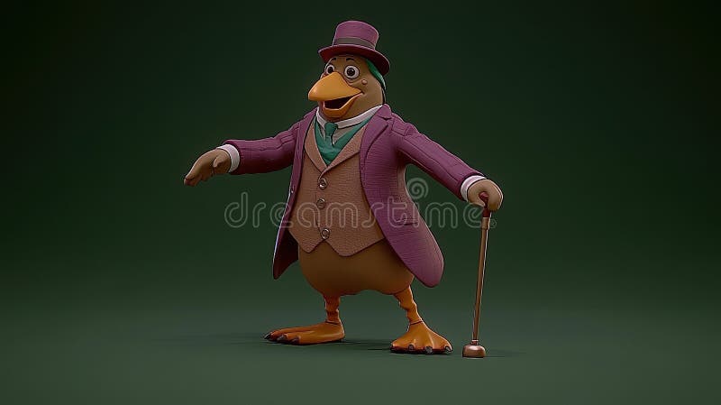 Dapper Duck Waddles through Stock Photo - Image of glam, clothes: 314201226