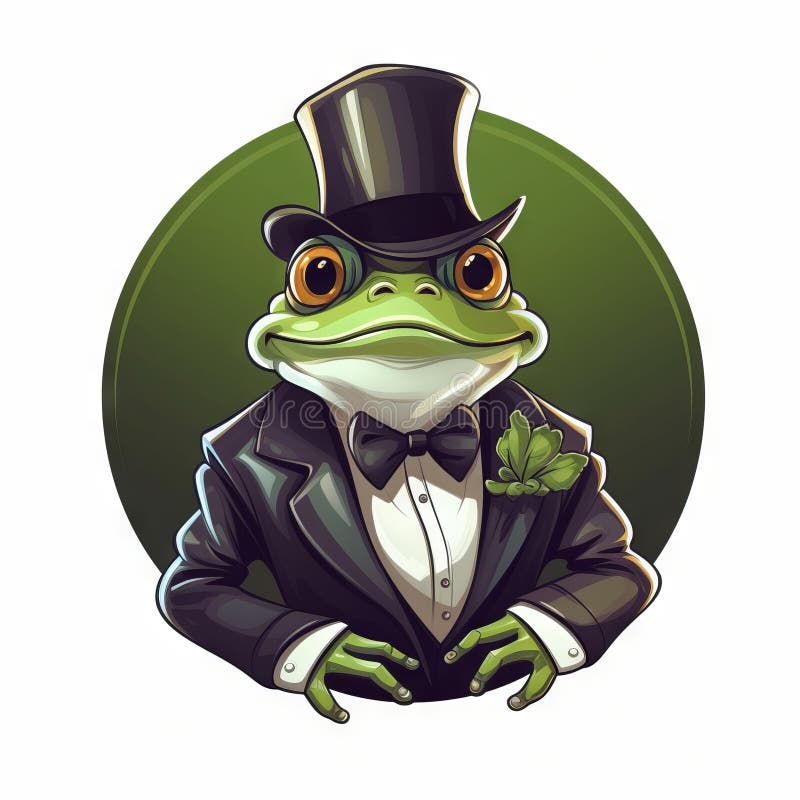 A Dapper Frog in a Top Hat and Tuxedo. Stock Illustration ...