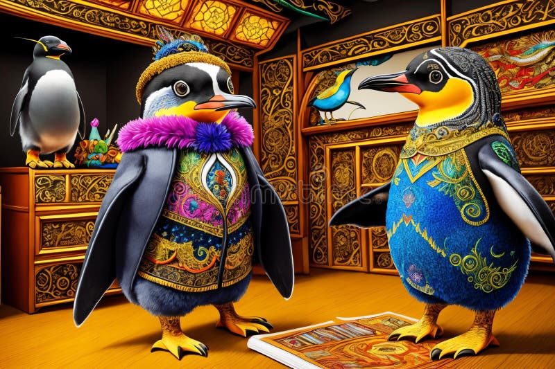 The Dapper Penguin a Surreal Hybrid Creature.AI Generated Stock ...
