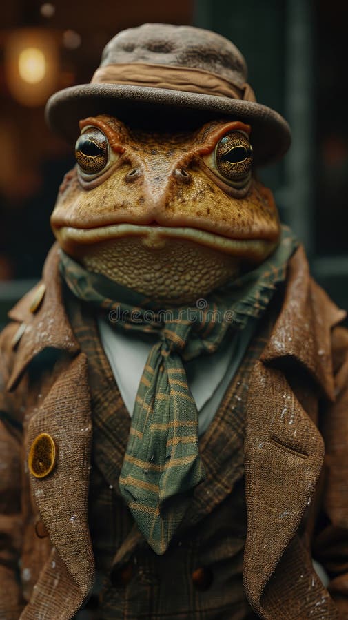 Dapper toad hops through stock photo. Image of human - 314207842