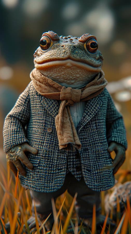 Dapper toad hops through stock photo. Image of human - 313616522