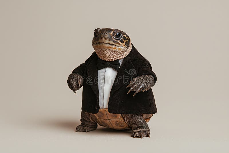 Dapper Turtle in a Tuxedo Jacket, a Turtle Playful and Whimsical Take ...