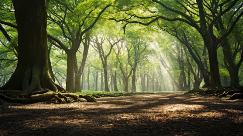 Dappled trees intertwining stock photo. Image of timber - 369772872