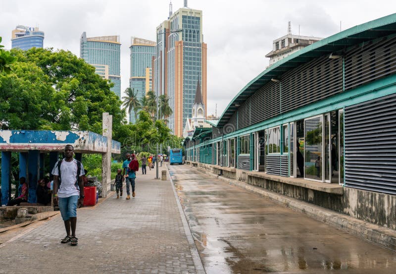 DAR ES SALAAM, TANZANIA - JANUARY 2020: Streets of Dar Es Salaam ...