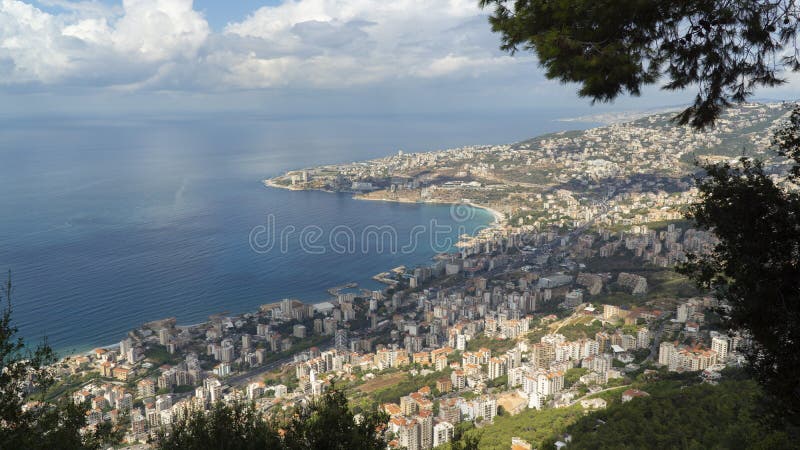 Daraoun Town from Harissa. Lebanon Stock Image - Image of tourism ...