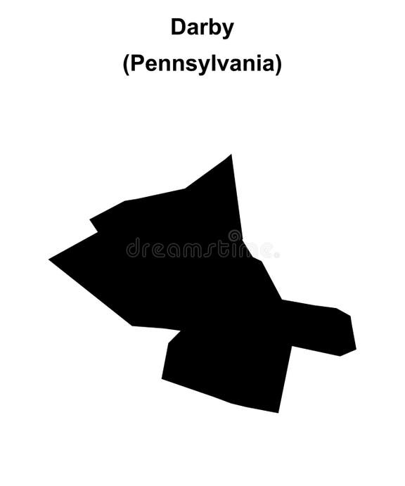 Darby outline map stock vector. Illustration of darby - 357532016