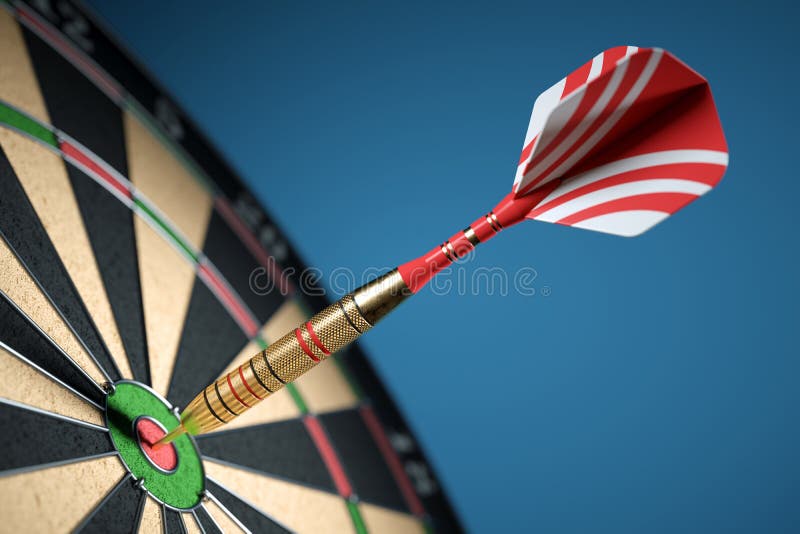 Dard Au Centre De La Cible De Cible Closeup Illustration Stock ...