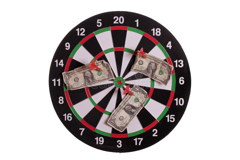Dard Board with Arrows and Banknotes Stock Image - Image of dollar ...