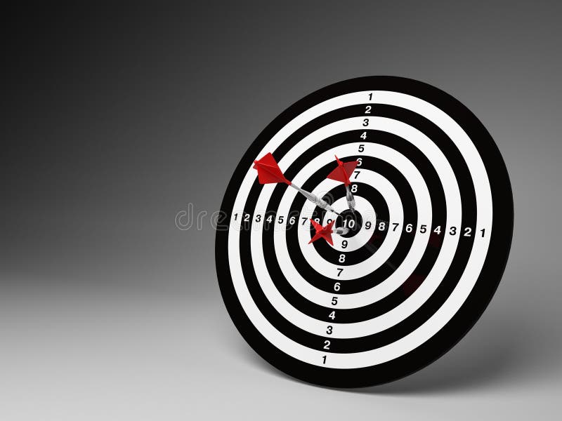Dard heurtant une cible illustration stock. Illustration du concepts ...
