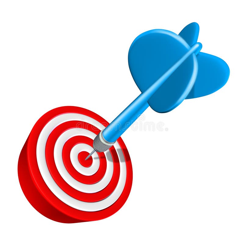 Dard sur la cible illustration stock. Illustration du dards - 14070468