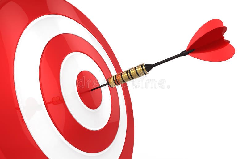 Dardo Che Colpisce L'obiettivo Illustrazione di Stock - Illustrazione ...