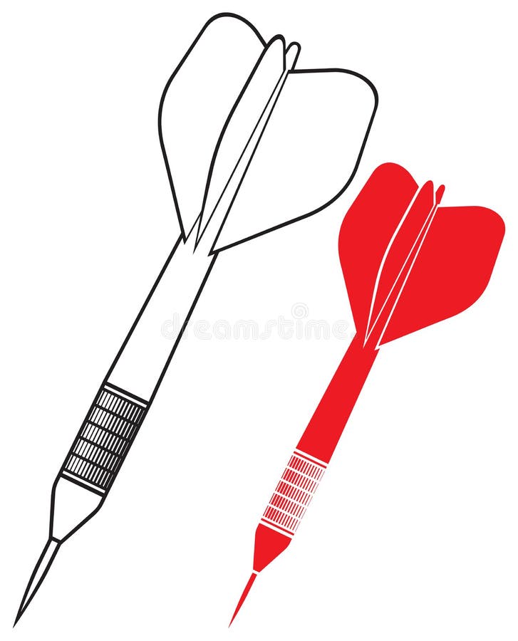 Dards illustration de vecteur. Illustration du circonférence - 35291638