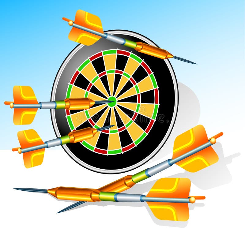 Dards Jeu de bureau illustration de vecteur. Illustration du precise ...