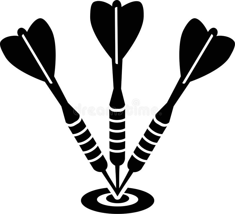 Cible de panneau de dards illustration de vecteur. Illustration du ...