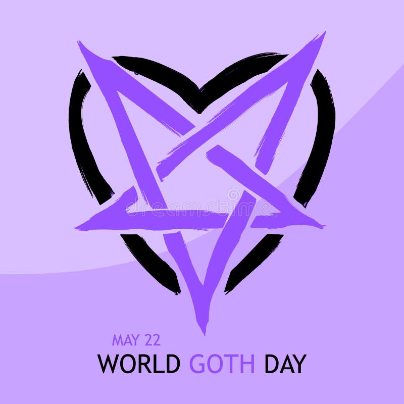 Darf 22 World Goth Day Banner Oder Hintergrund Sein. Pentagramm in ...