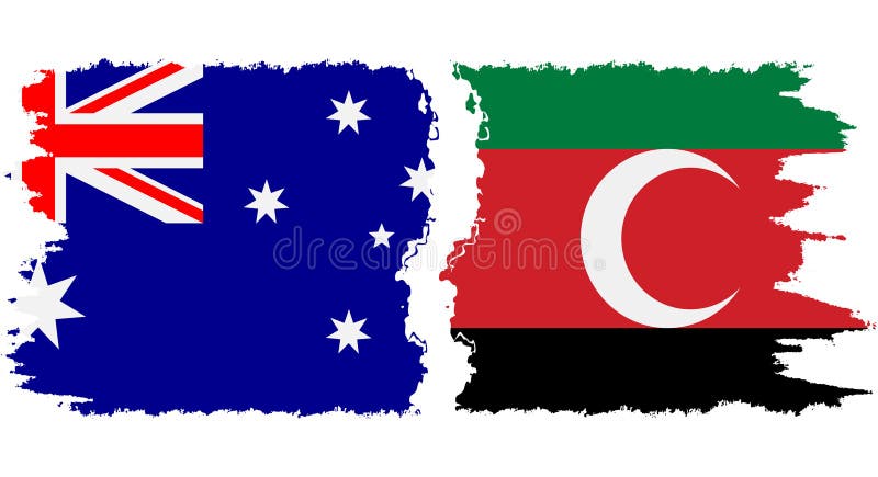 Darfur and Australia Grunge Flags Connection Vector Stock Vector ...