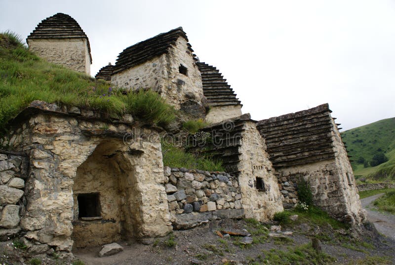 Dargavs. a City of the Dead. Stock Image - Image of historic, history ...