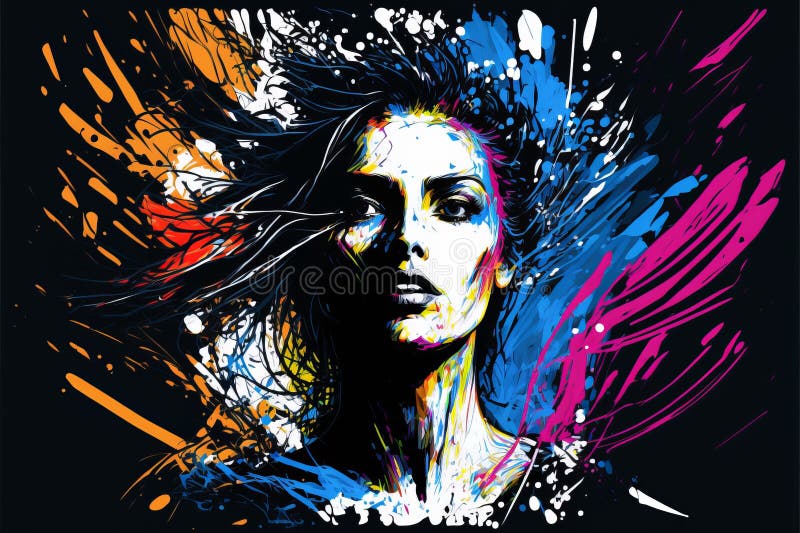 Daring Abstract Art (generative AI) Stock Illustration - Illustration ...