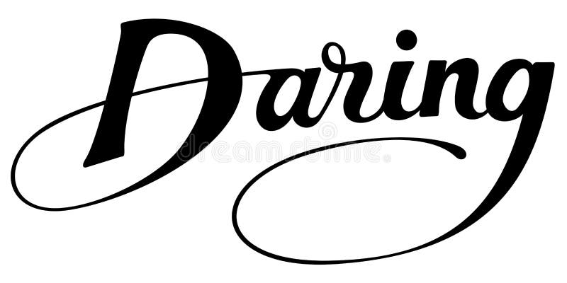 Courage - Custom Calligraphy Text Stock Vector - Illustration of ...