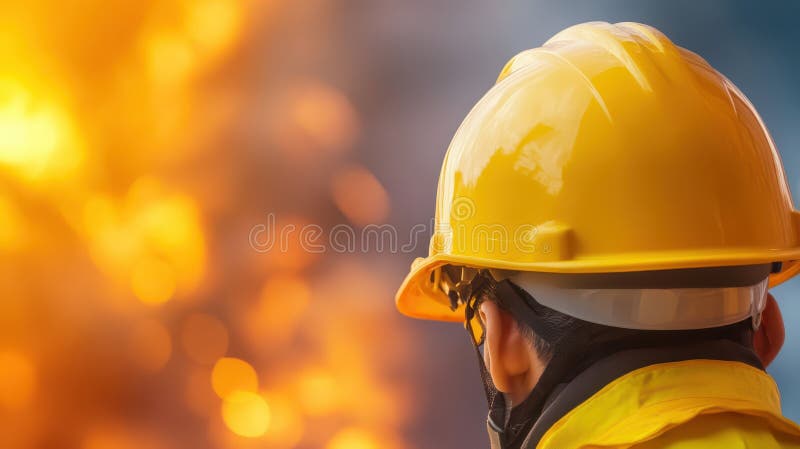 Daring Firefighter in Yellow Gear Responds To Emergency Situation with ...