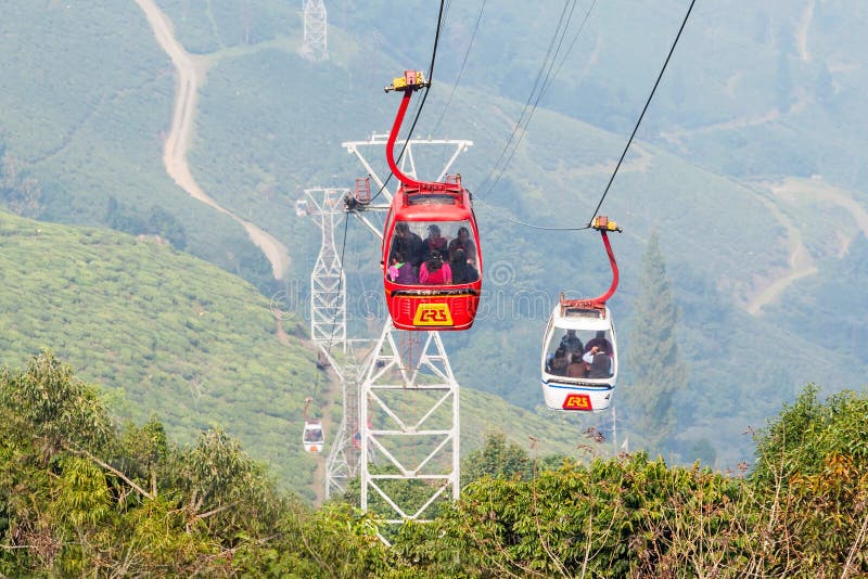 Darjeeling-Ropeway redactionele afbeelding. Image of bomen - 99249870