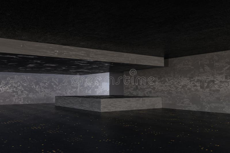 The Dark Abandoned Room, Creative Architectural Construction, 3d ...