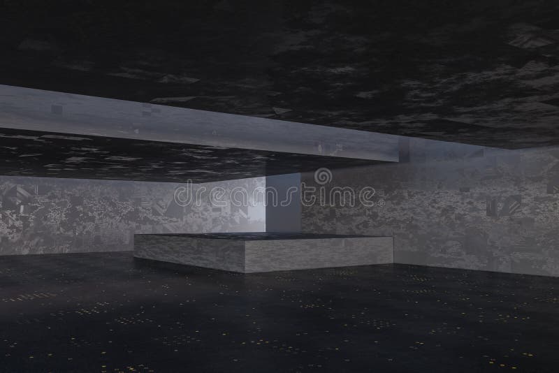 The Dark Abandoned Room, Creative Architectural Construction, 3d ...