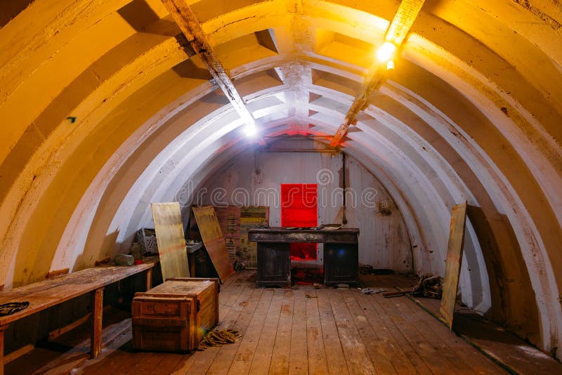 Dark Abandoned Soviet Bunker, Echo of Cold War Stock Photo - Image of ...