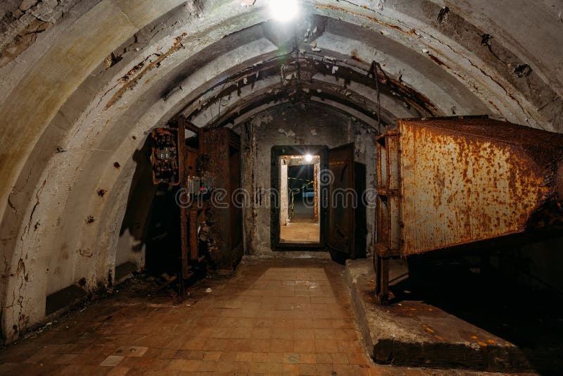 Dark Abandoned Soviet Bunker, Echo of Cold War Stock Image - Image of ...