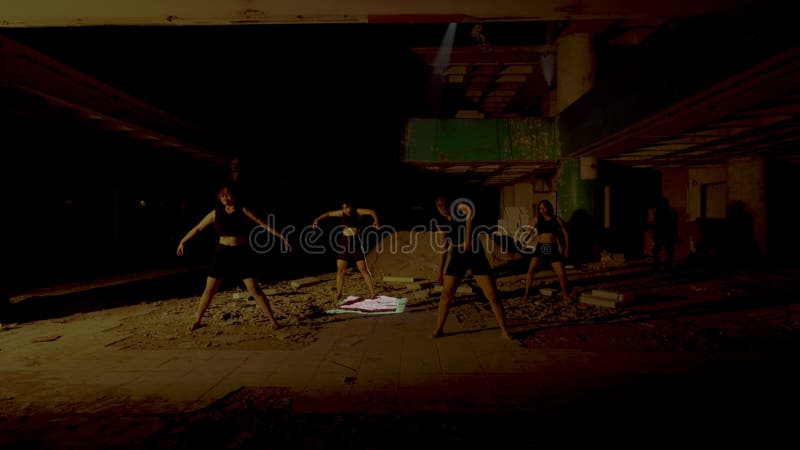 Eerie Dance Performance in Abandoned Space Stock Video - Video of ...