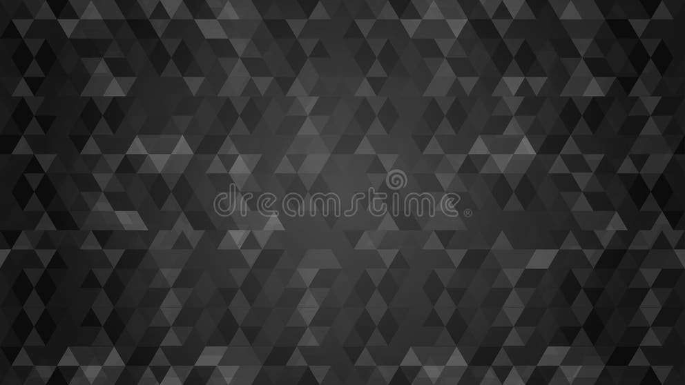 Dark Abstract Background, Black Triangle Pattern. Vector Geometric ...