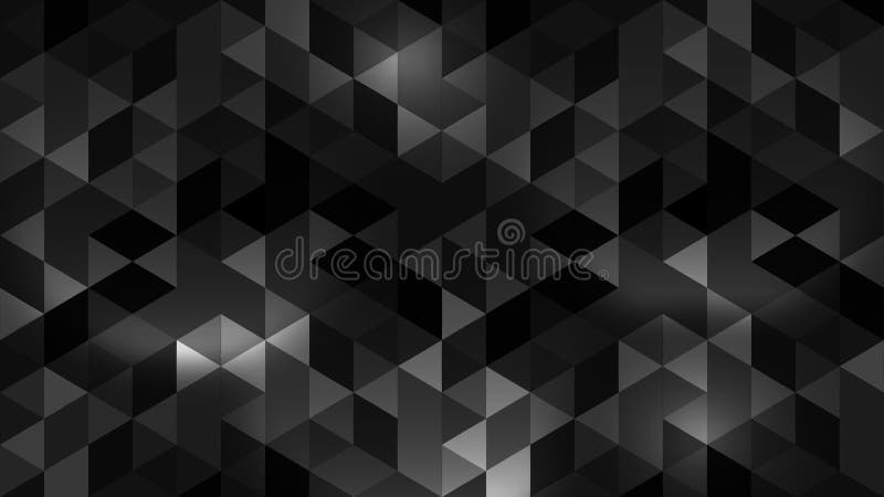 Dark Abstract Background, Black Triangle Pattern. Vector Geometric ...
