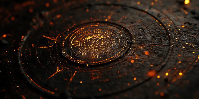 Dark Abstract Background with Embers Stock Illustration - Illustration ...