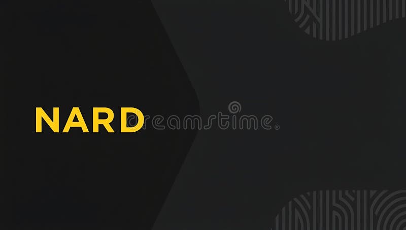 Abstract Black Background with Yellow Nard Text Stock Illustration ...