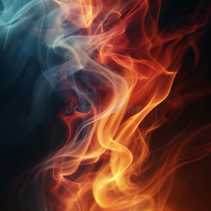 Dark Abstract Background with Flames Stock Image - Image of smooth ...