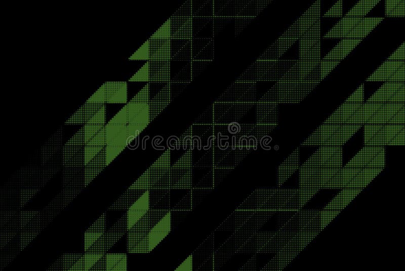 Dark Abstract Background of Geometric Shapes of Green Triangles, Design ...
