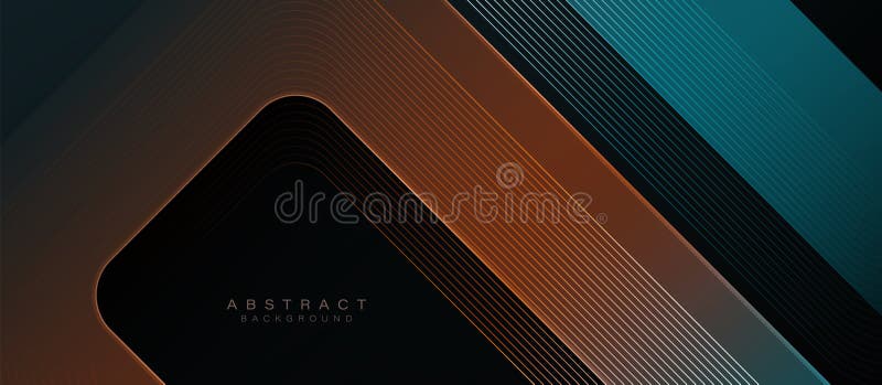 Dark Abstract Background with Glowing Lines. Gradient Diagonal Rectangle Shape Design. Minimal ...