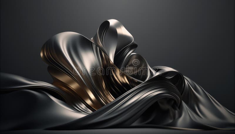 Dark Abstract Background.graphic Matte Waves.Generative AI Stock ...