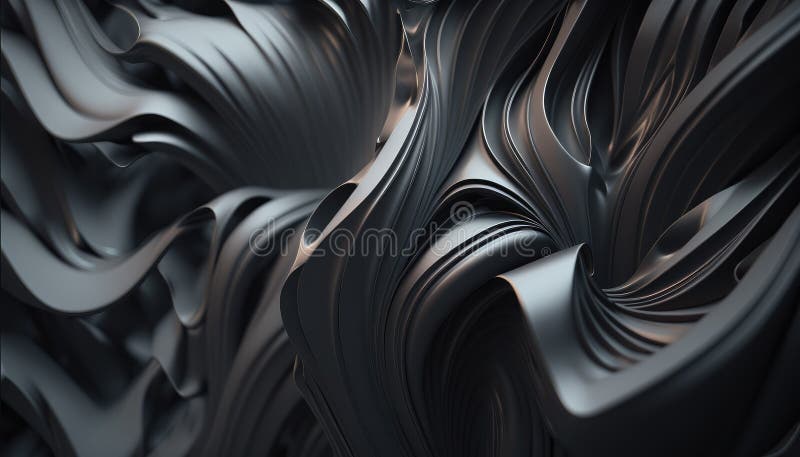 Dark Abstract Background.graphic Matte Waves.Generative AI Stock ...
