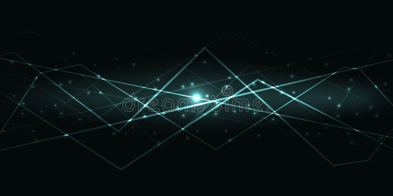 Dark Abstract Background with Green Translucent Luminous Lines Stock ...