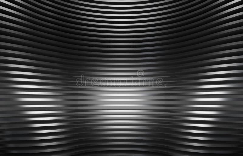 Dark Abstract Background. Metal Ribbed Plates. Wave Abstract Texture.3d ...