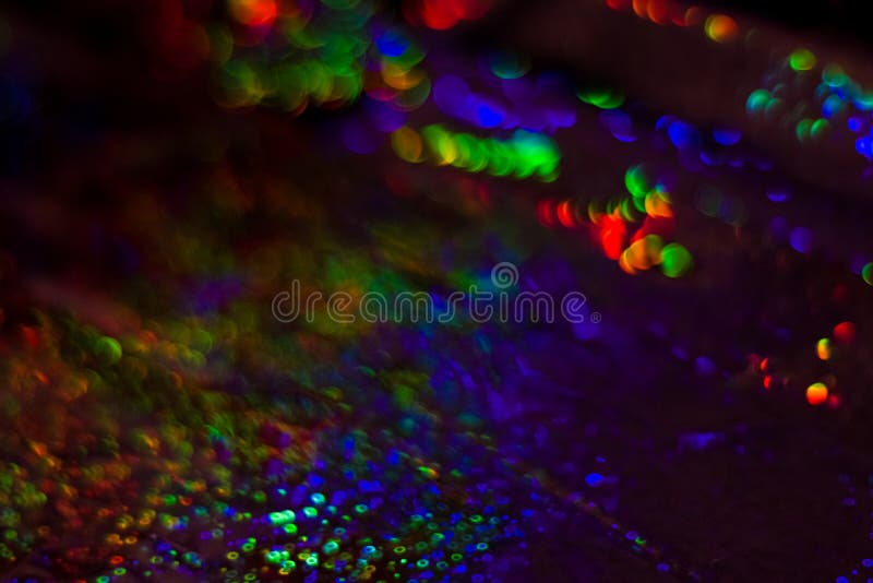 Dark Abstract Background with Overflow, Multicolored, Rainbow Bokeh and ...