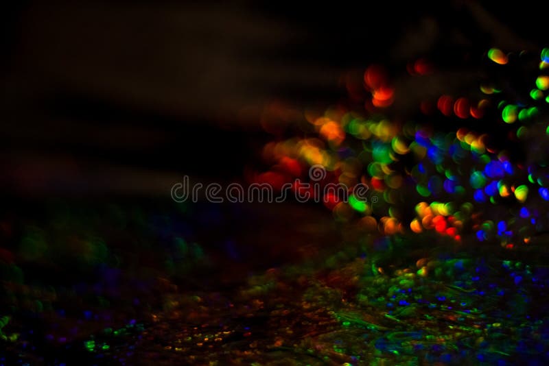 Dark Abstract Background with Overflow, Multicolored, Rainbow Bokeh and ...