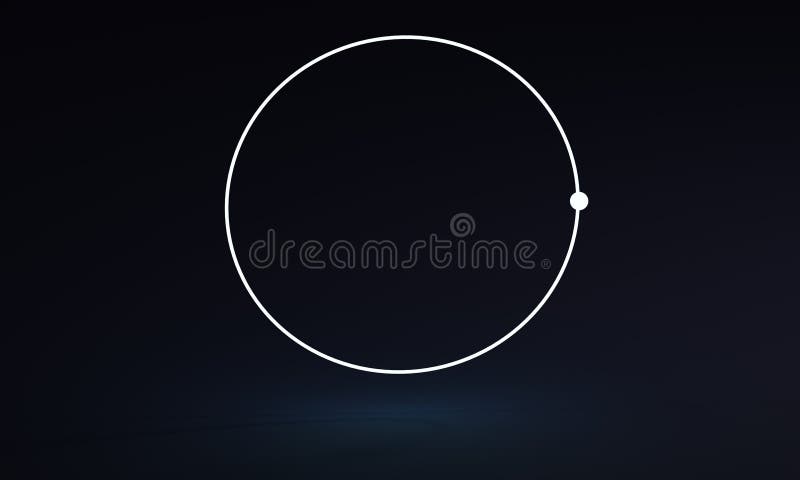 Dark Abstract Background with Round Lamp. 3d Rendering Stock ...