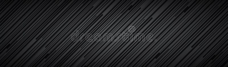 Dark Abstract Black and Grey Striped Header. Diagonal Lines and Strips ...