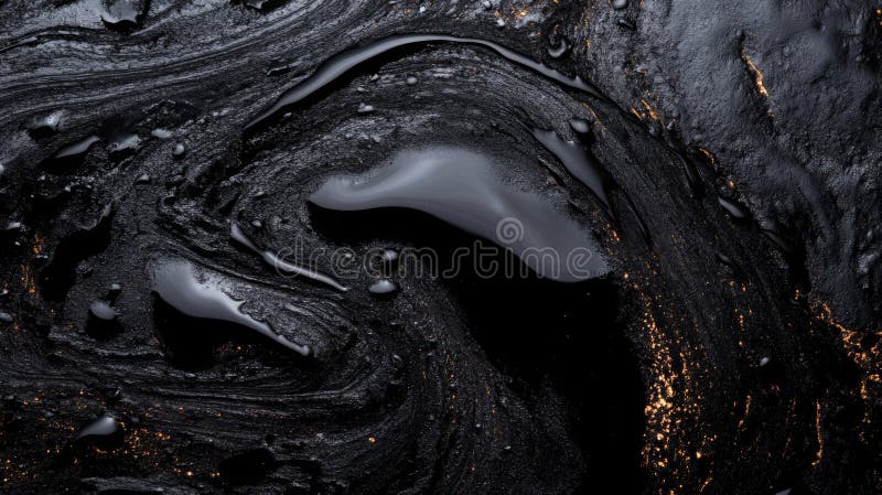 Dark Abstract Black Liquid Texture Background Stock Illustration ...