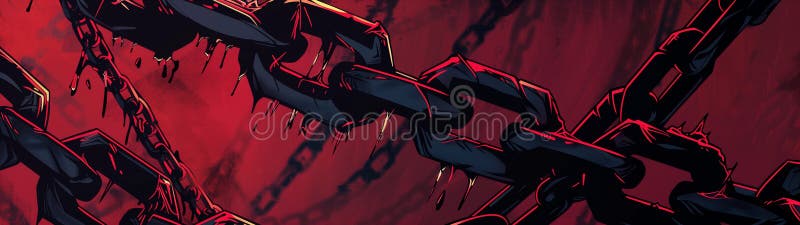 Dark Abstract Chains Illustration Stock Image - Image of heavy, edgy ...