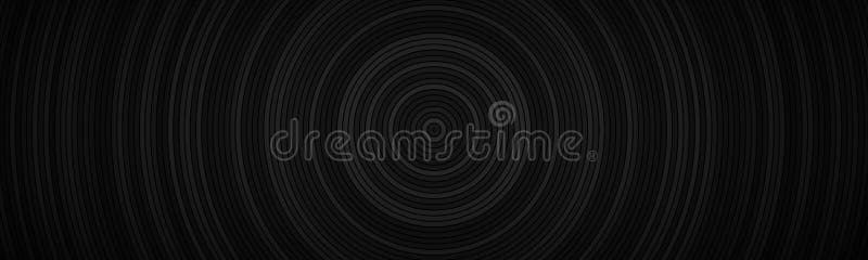 Dark Abstract Circle Header. Black Circles with Different ...