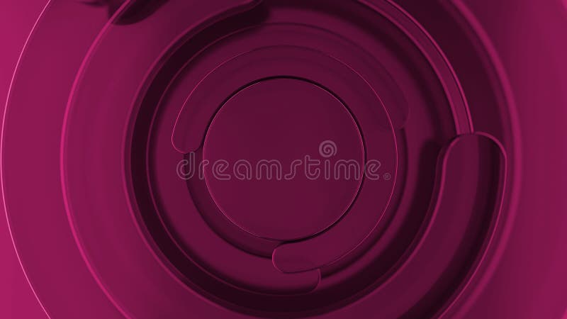 Dark Abstract Circles. Pink Glass. Geometric Shapes with Rounded Edges ...