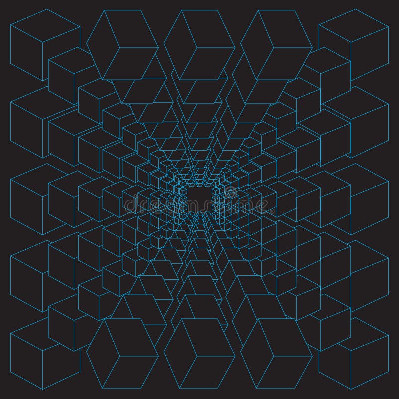 Dark Abstract Cubes Paint Background Stock Vector - Illustration of ...